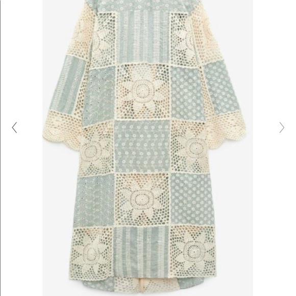 Zara | Dresses | Zara Crocheted Kimono Limited Edition | Poshmark